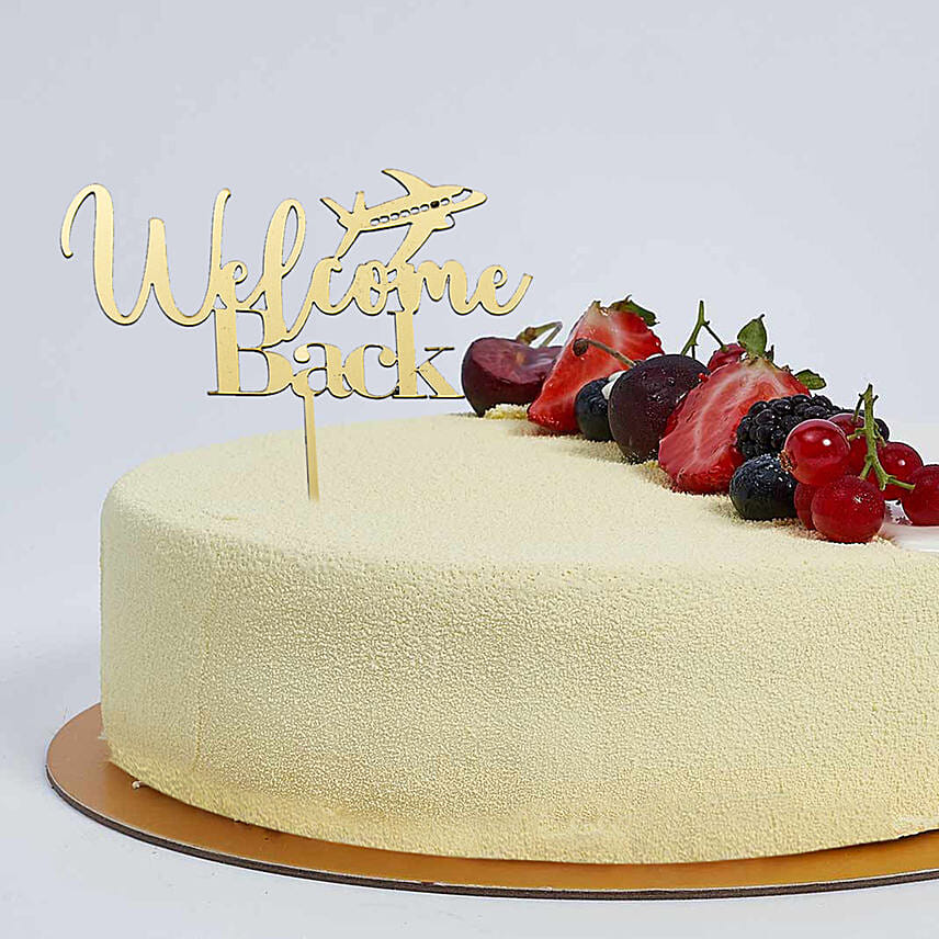 Online Welcome Back Vanilla Cake Gift Delivery in UAE - FNP