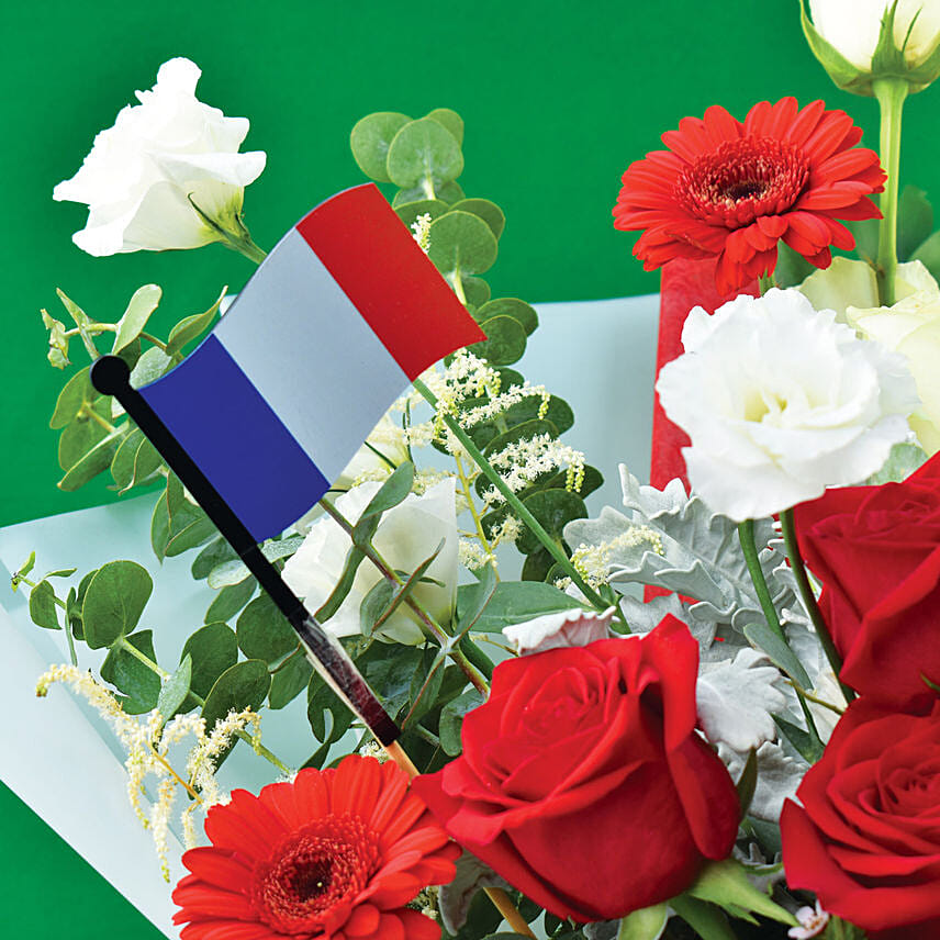 Online France Theme Flower Bouquet Gift Delivery in UAE - FNP