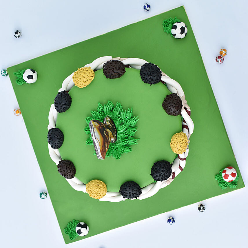 Online Football Team Designer Vanilla Cake Gift Delivery in UAE - FNP