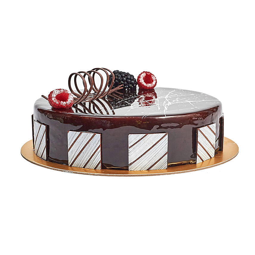Online Chocolate Truffle Birthday Cake Half Kg Gift Delivery in Oman - FNP