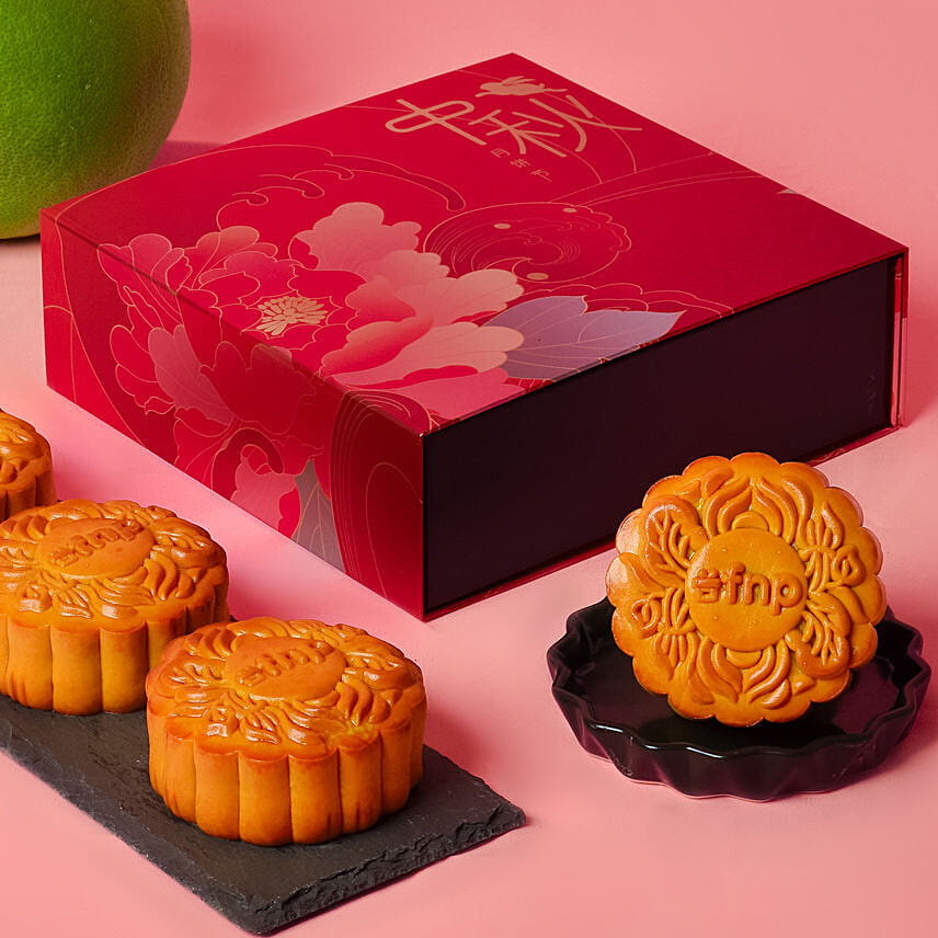 Online Pure Lotus Paste Mooncakes And Pomelo Gift Delivery in Singapore ...