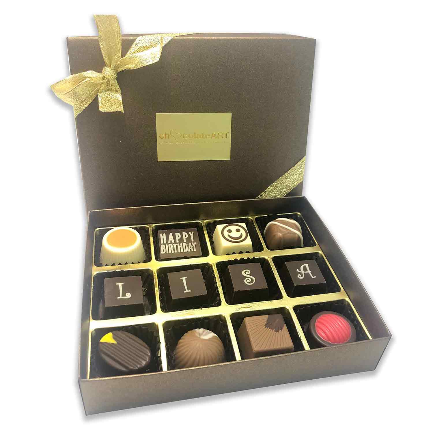 Online Extravagant Happy Birthday Chocolate Box 12 Pcs Gift Delivery in ...