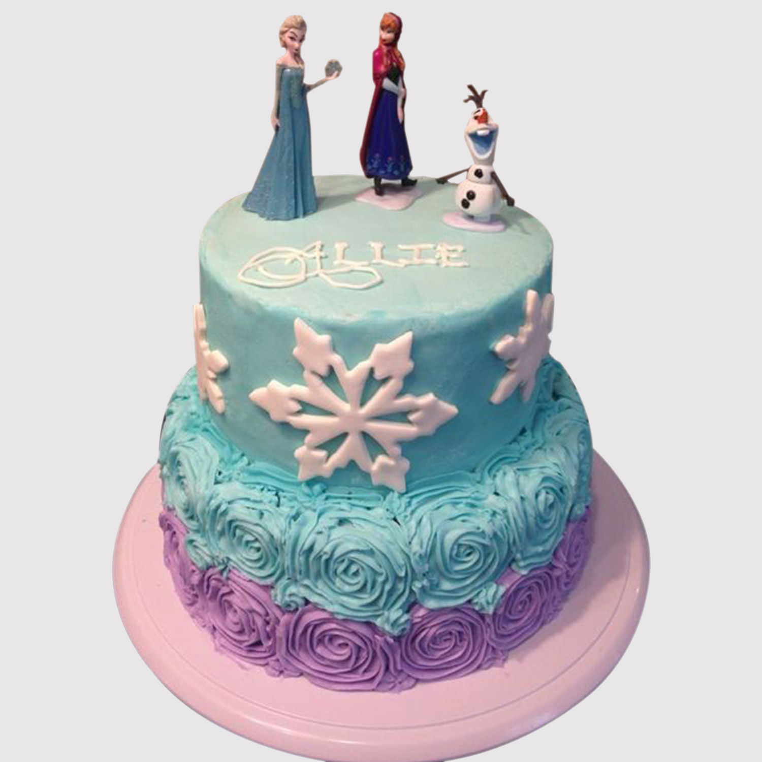 Online 2 Layered Frozen Theme Vanilla Cake Gift Delivery in UAE - Ferns ...