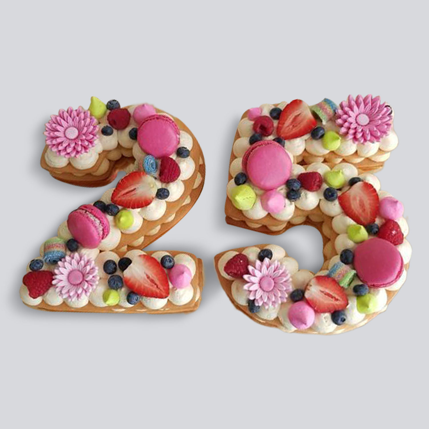 Online Number 25 Berry Macarons Chocolate Cake Gift Delivery in UAE - FNP